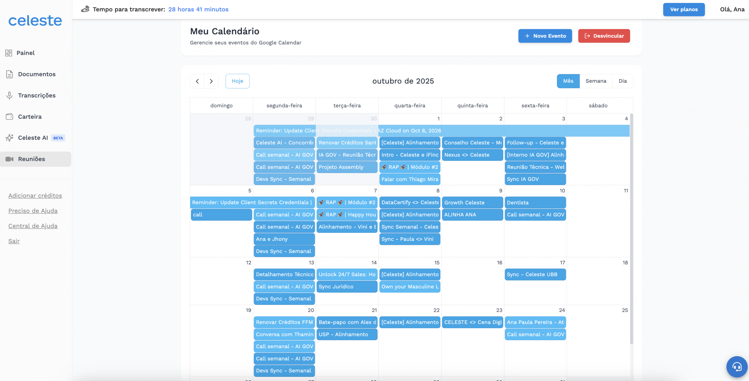 Veja como usar a nossa assistente de reuniões e acessar resumos ...
